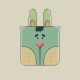 Stylized Square Face Rabbit, Vectors | GraphicRiver