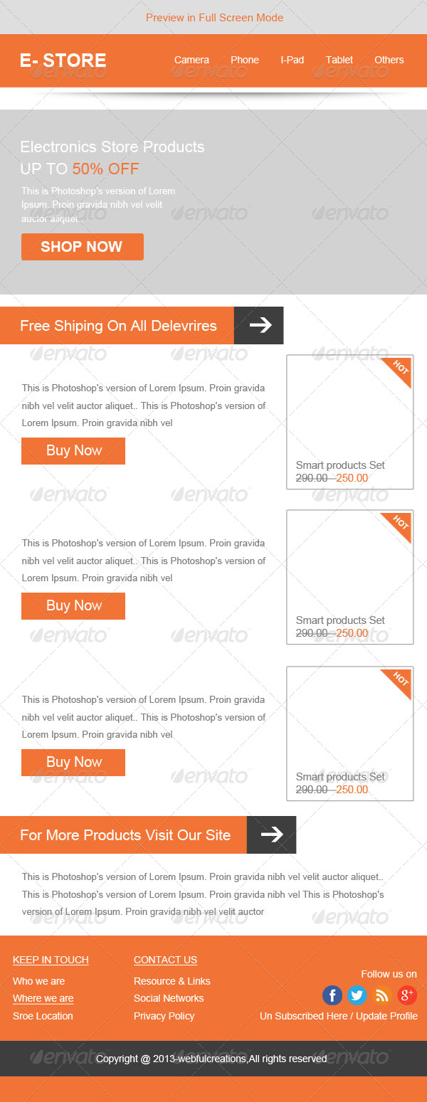 Electronic Products Email Template, Web Elements | GraphicRiver