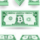 Set of One Bitcoins Banknotes, Vectors | GraphicRiver