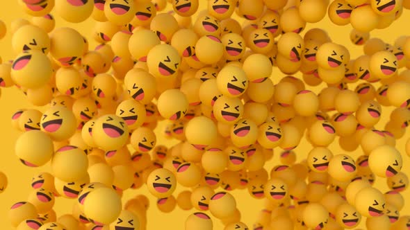 'Haha' Emoji Balls - Floating #1, Motion Graphics | VideoHive