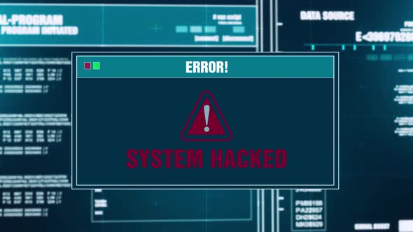 System Hacking Progress Warning Message System Hacked Alert On Screen ...