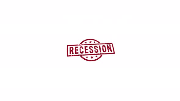 Recession stamp and stamping isolated, Motion Graphics | VideoHive