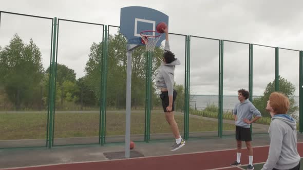 Man Scoring Point during Streetball Game, Stock Footage | VideoHive