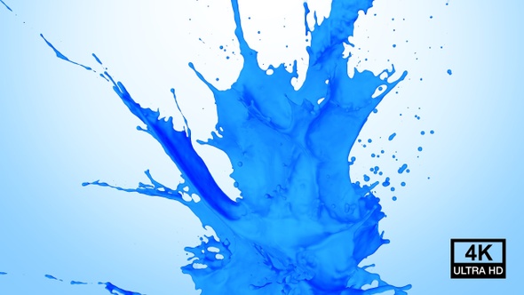 Blue Paint Splash 4K, Motion Graphics | VideoHive