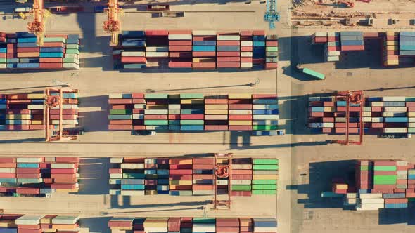 Big Containers Divided Into Groups Prepared for Shipping, Stock Footage