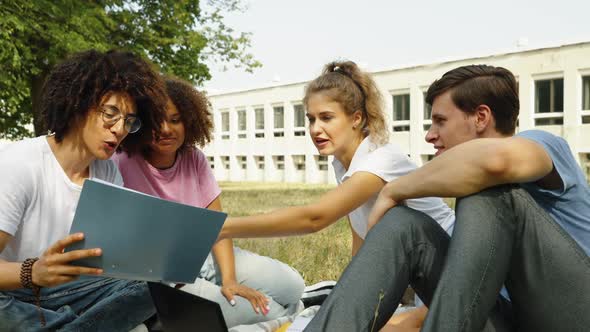 Students Relaxing and Having Fun on Campus, Stock Footage | VideoHive