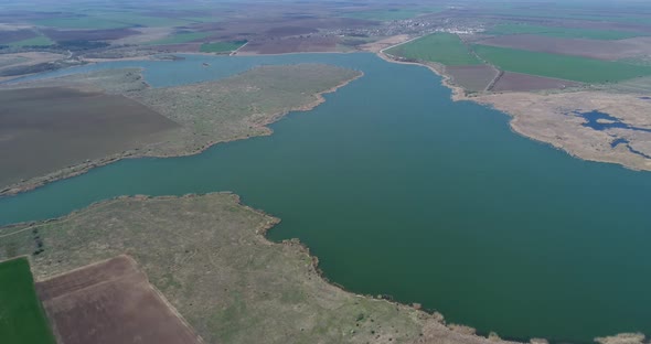 Durankulak Lake. Situated in the northeastern Bulgaria., Stock Footage