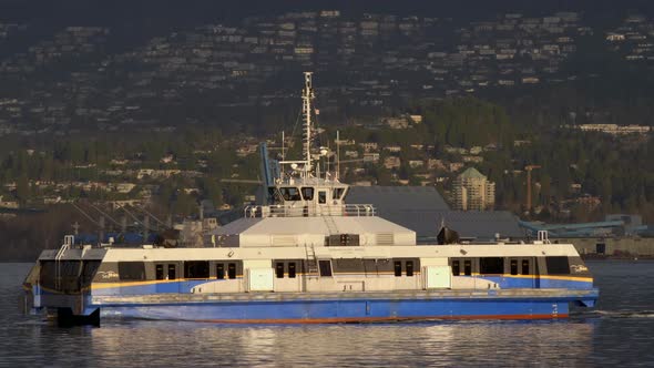 SeaBus Traveling From North Vancouver To Vancouver In Canada On A Sunny ...
