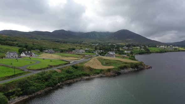 Aerial View of Teelin Bay in County Donegal on the Wild Atlantic Way in ...