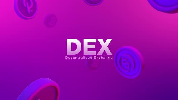 Dex Decentralized Exchange Cryptocurrency Falling Coins Background Loop ...