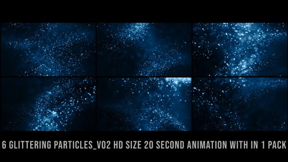Glittering Particles Blue Pack V02, Motion Graphics | VideoHive