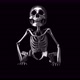 4K Silver crawling skeleton with alpha, Motion Graphics | VideoHive