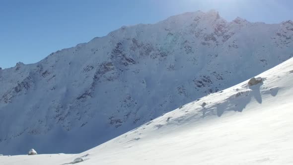 Fresh powder snow in the mountains., Stock Footage | VideoHive