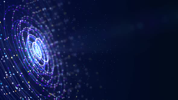 Abstract 3D Motion Graphic Technology big data data center data flow ...