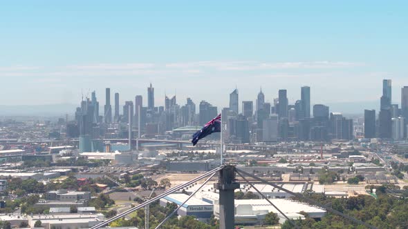 Australia Flag and Melbourne City, Stock Footage | VideoHive