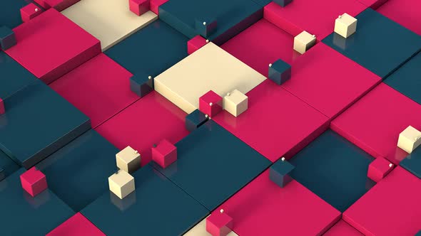 Minimal Cubes Loop 25, Motion Graphics | VideoHive
