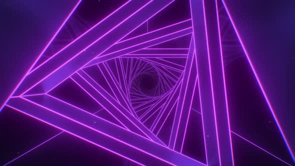 Purple Neon Tunnel Loop by PolyEdge | VideoHive