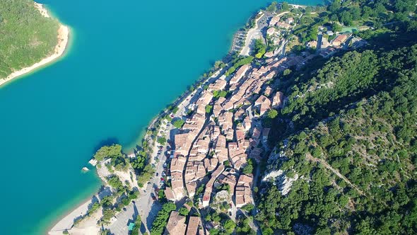 Village of Bauduen in the Verdon Regional Natural Park in France from ...