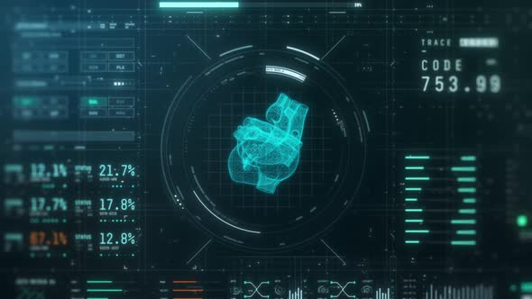 human heart scanner, Motion Graphics | VideoHive