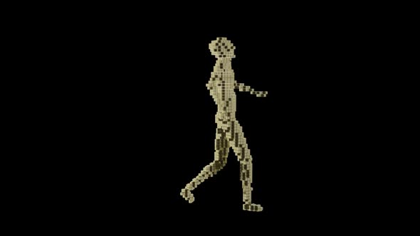 Man Cubes Walk Loop, Motion Graphics | VideoHive