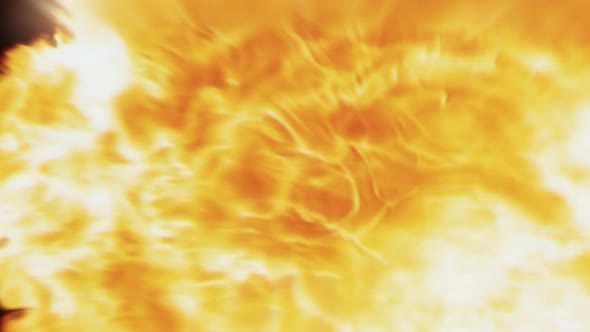 Spray Fire Exploding Spread In Black Ground, Stock Footage | VideoHive
