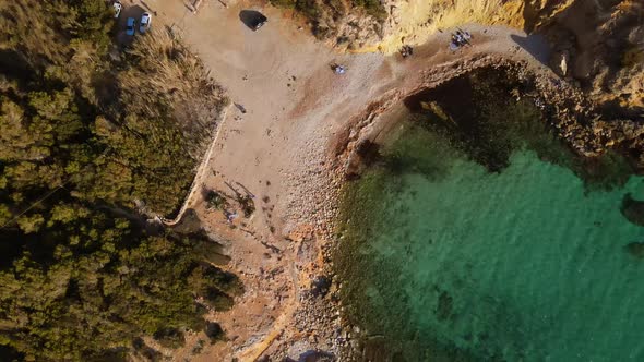 Cala Codolar beach in Ibiza, Spain, Stock Footage | VideoHive