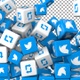 Social Media Icons Transition - Twitter and Retweet, Motion Graphics