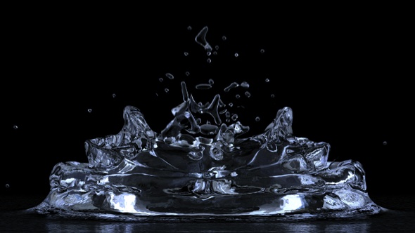 Liquid Splash 05 Slow Motion With Matte Channel, Motion Graphics ...