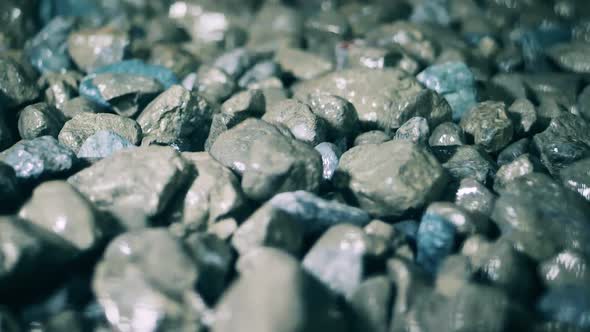 Close Up of Copper Ore Shaking While Moving Along the Belt, Stock Footage