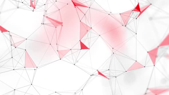 Abstract Web Network Data and Communication Particle Lines ., Motion ...