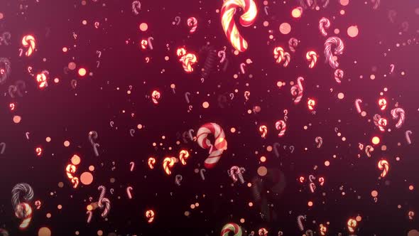 Candy Cane Loop Background, Motion Graphics | VideoHive