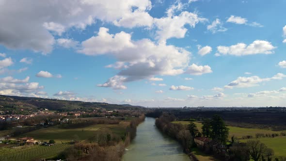 Aerial Fly Over The River, Stock Footage | VideoHive