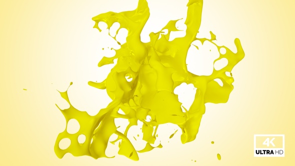 Abstract Yellow Paint Splash V1, Motion Graphics | VideoHive