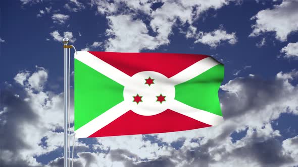 Burundi Flag Waving 4k, Motion Graphics | VideoHive