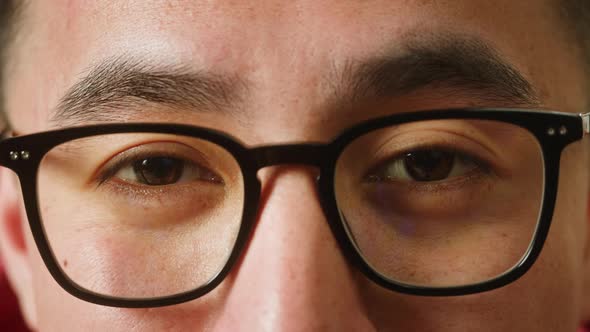 Asian Man Eyes Closeup, Stock Footage | VideoHive