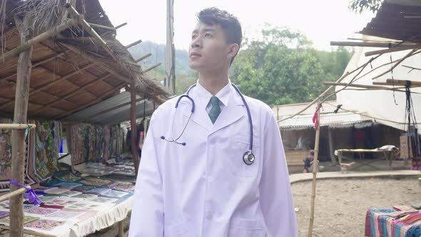 Asian Rural Doctor at Countryside, Stock Footage | VideoHive