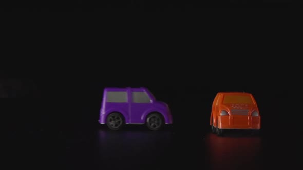 Toy Cars Bump Into Each Other, Stock Footage | VideoHive