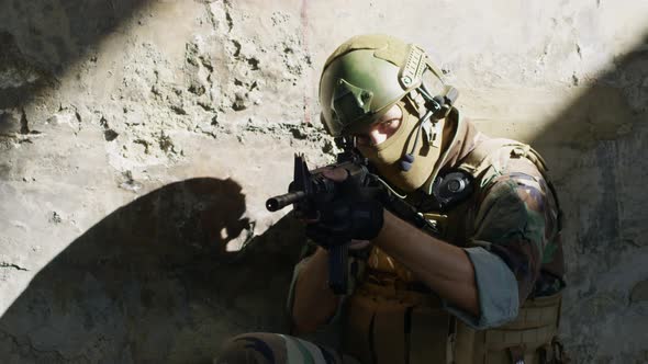 Sniper Aiming at Camera, Stock Footage | VideoHive