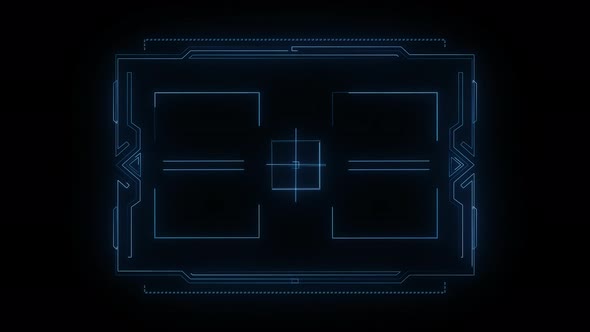Hud Frame Digital Technology Plexus Lines, Alpha Channel, Motion Graphics