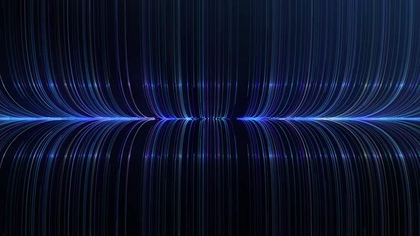 Growing blue curves of lines 8, Motion Graphics | VideoHive