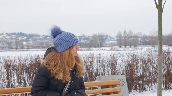 A Woman Is Cold In Winter, Stock Footage | VideoHive