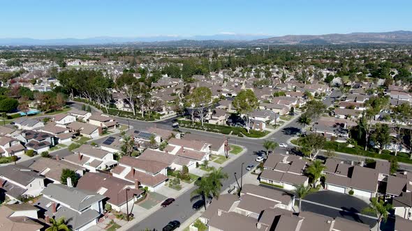 Aerial View of Residential Neighborhood in Irvine, California, Stock ...