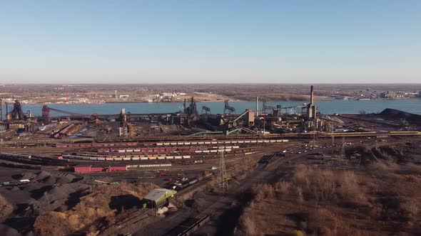 Windsor Hum - Freight Train Parked Near Industrial Plant Along Detroit ...