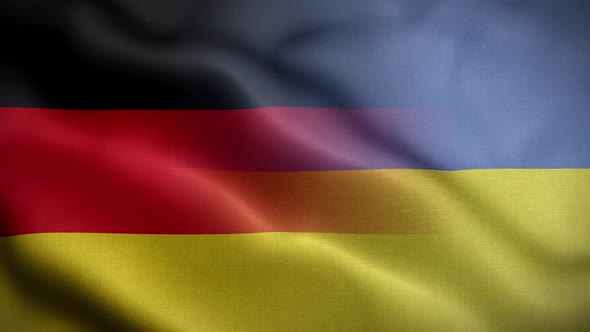 Ukraine Germany Flag Loop Background 4K, Motion Graphics | VideoHive