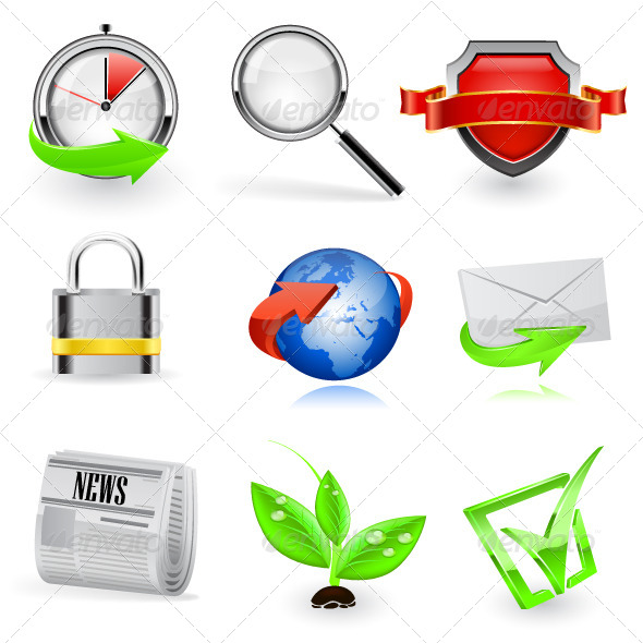 Web Icon Set, Vectors | GraphicRiver
