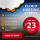Cloud Hosting Banner Ads Design, Web Elements | GraphicRiver