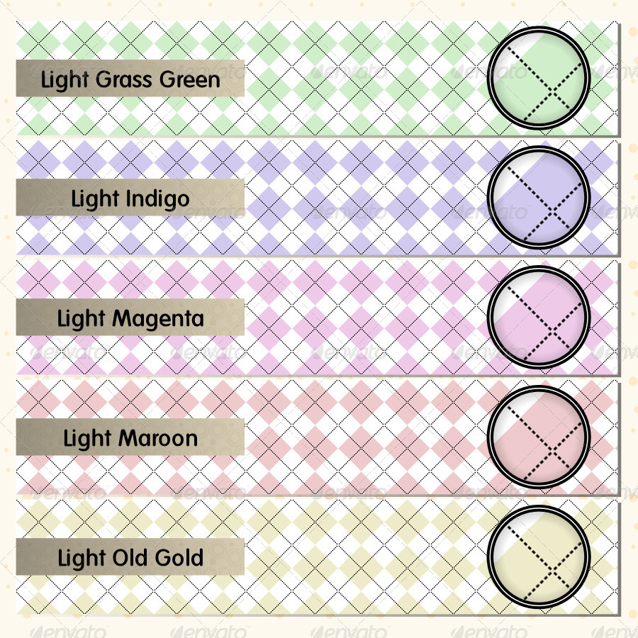 Light Simple Argyle Pattern Set, Graphics | GraphicRiver
