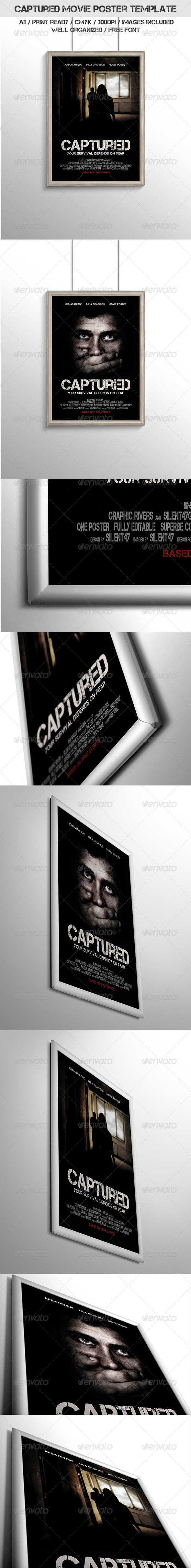 Captured Movie Poster Template by SilentGraphics | GraphicRiver