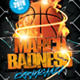 March Badness Basketball Party Flyer Template, Print Templates ...