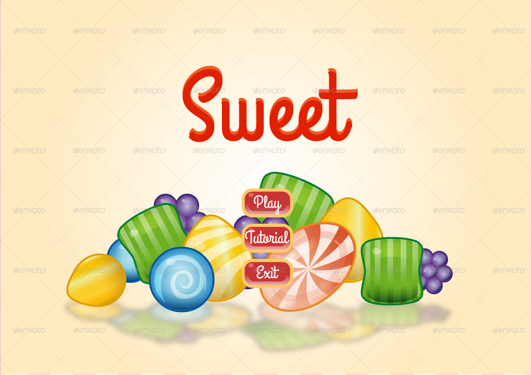 Vector Candy Puzzle Game KIT, Game Assets | GraphicRiver